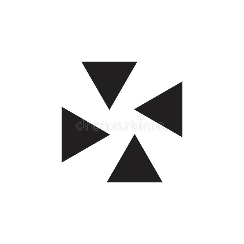 Square Triangle Rotation Simple Geometric Logo Stock Vector ...