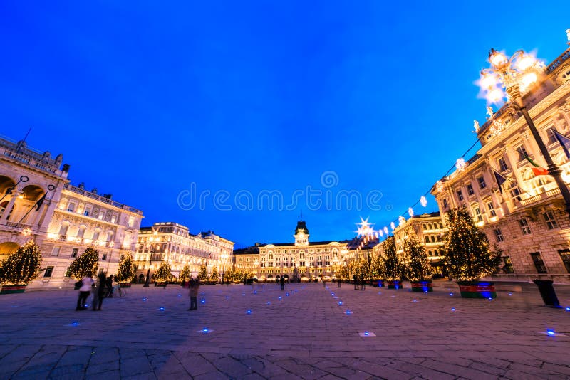 The Square of Trieste during Christmas Time Editorial Image - Image of ...