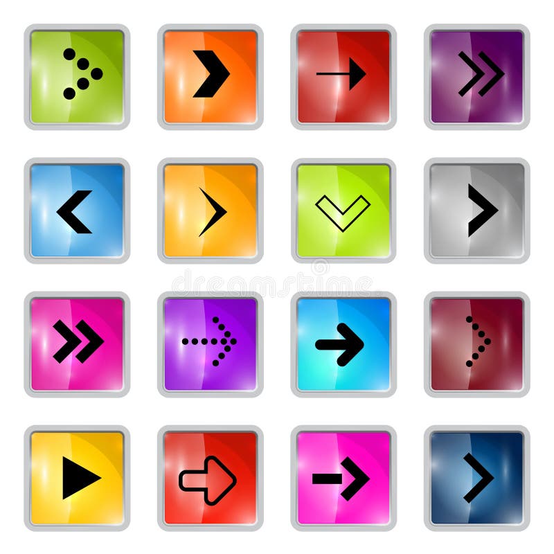 Square Vector Arrows stock vector. Illustration of symbol - 62092220