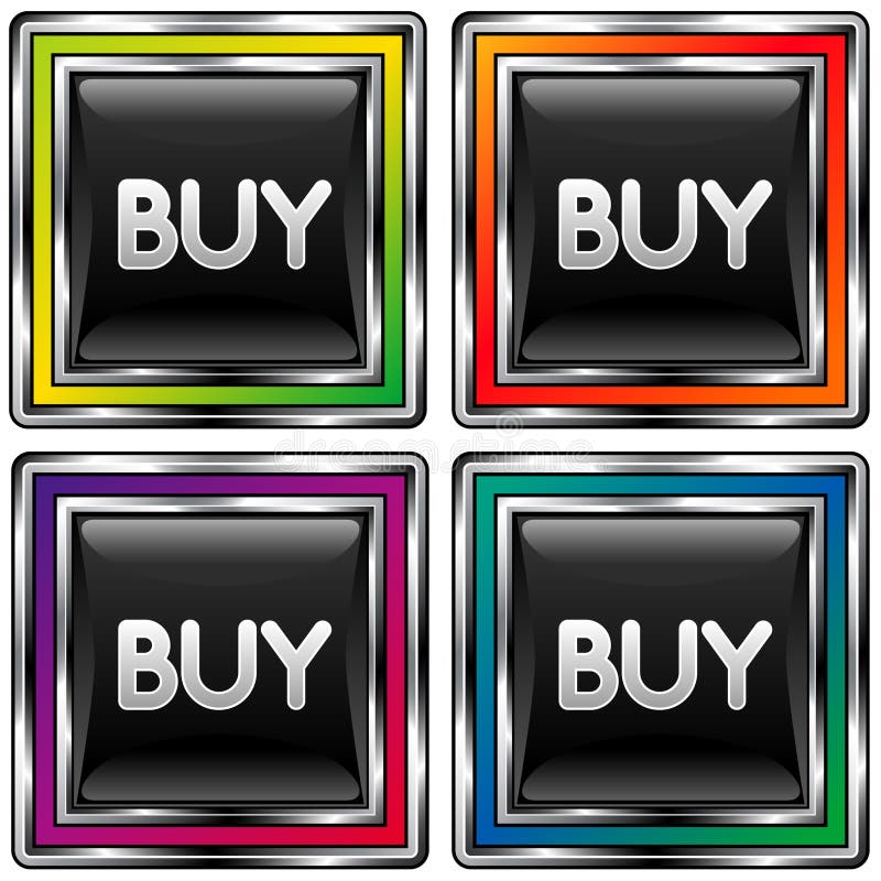 Buy button stock vector. Illustration of design, label - 119884222