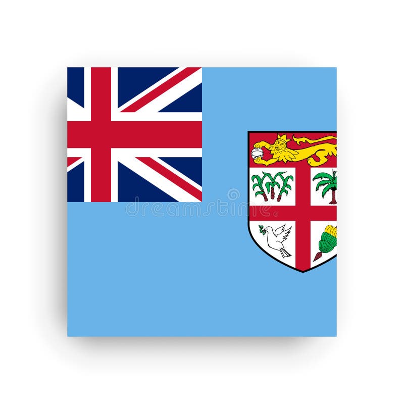Square vector flag of Fiji stock vector. Illustration of banner - 268226223