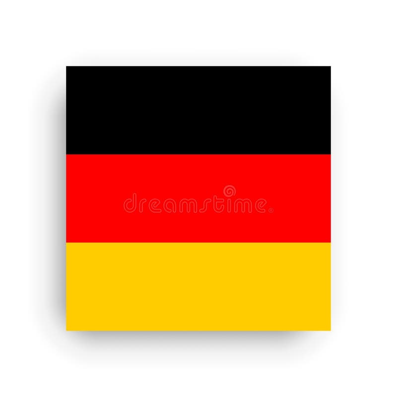 Square Vector Flag of Germany Stock Vector - Illustration of state ...