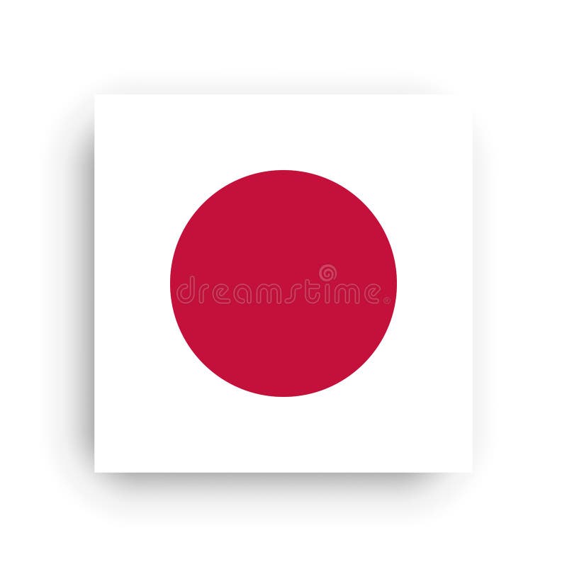 Square Vector Flag of Japan Stock Vector - Illustration of symbol ...