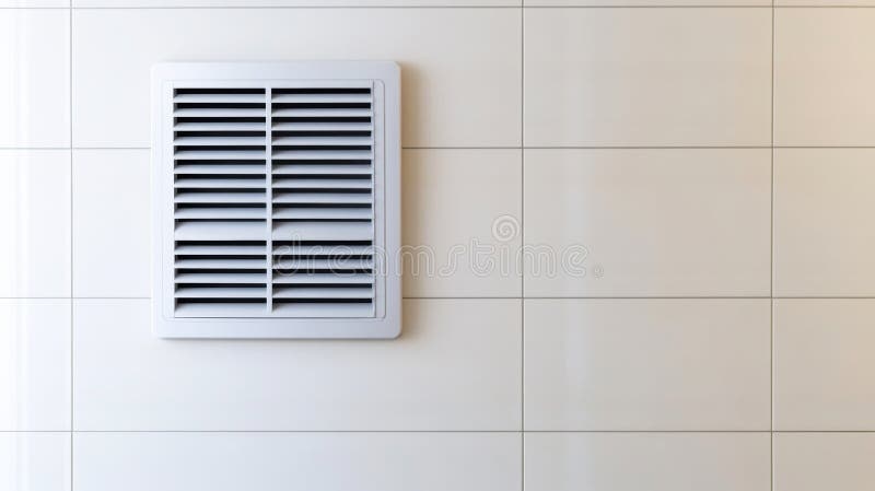 Square Ventilation Grille Mounted Flush with Ceiling in a Minimalist ...