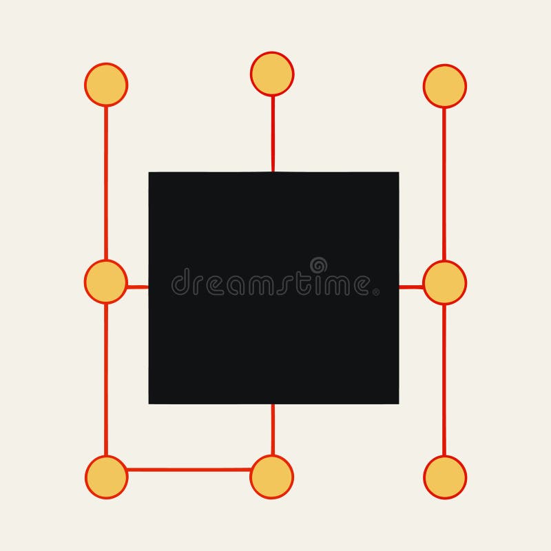Square with Vertical Black Lines. Stock Vector - Illustration of yellow ...