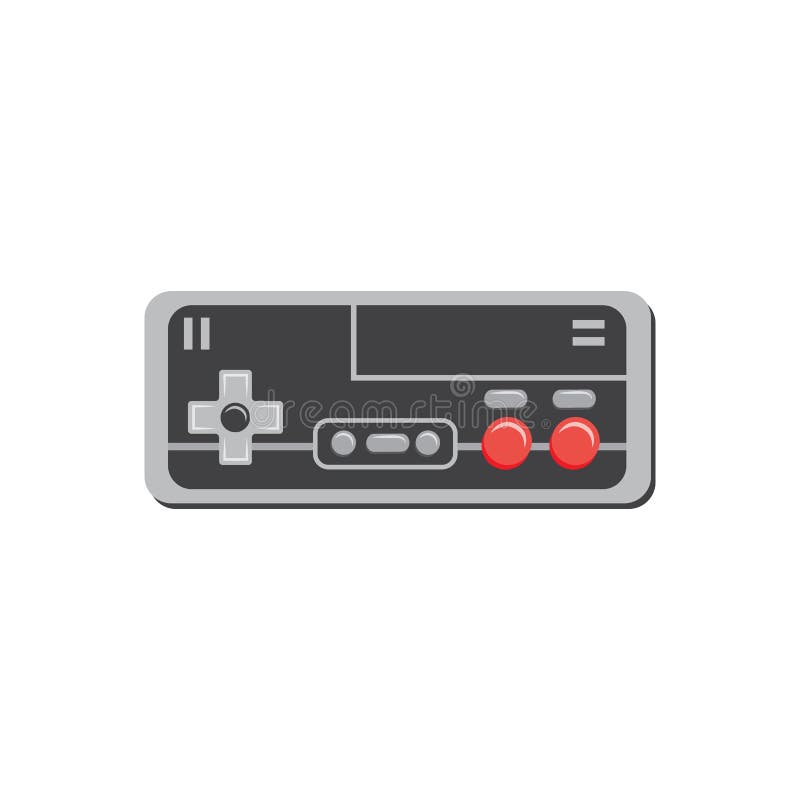 Square Video Game Controller or Joystick Icon Flat Vector Illustration ...