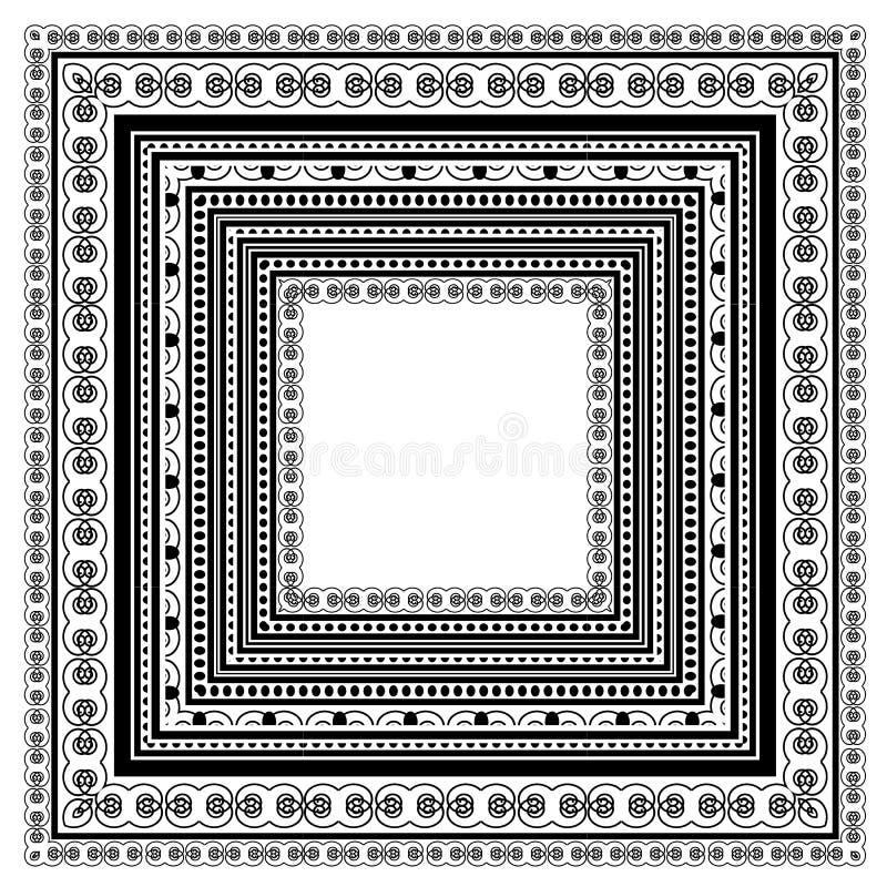 Square Vintage Frame stock illustration. Illustration of graphic - 71315415