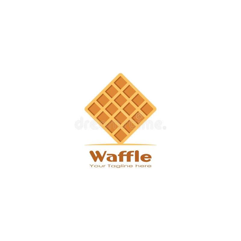 Waffle Logo Simple Illustration Design,for Pastry Shop,emblem,badge ...