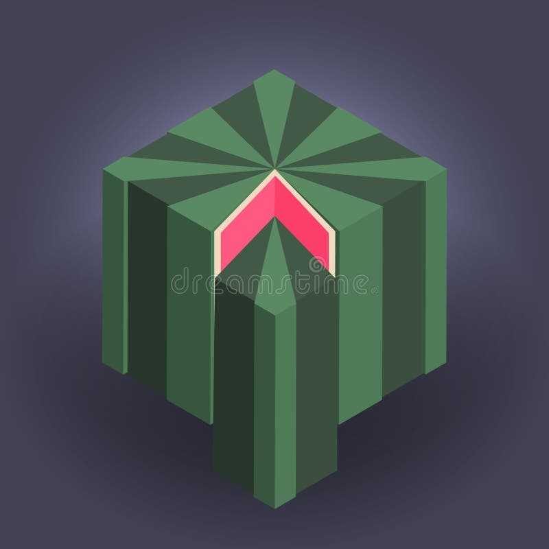 Stylized Box Shaped Watermelon Stock Illustrations – 1 Stylized Box ...