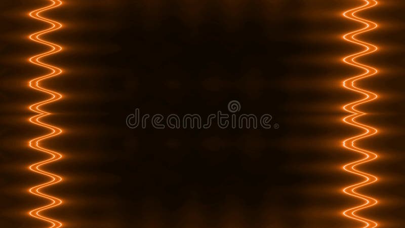 Square Wavy Colorful Neon Glowing Orange Fiery Rectangular Horizontal ...