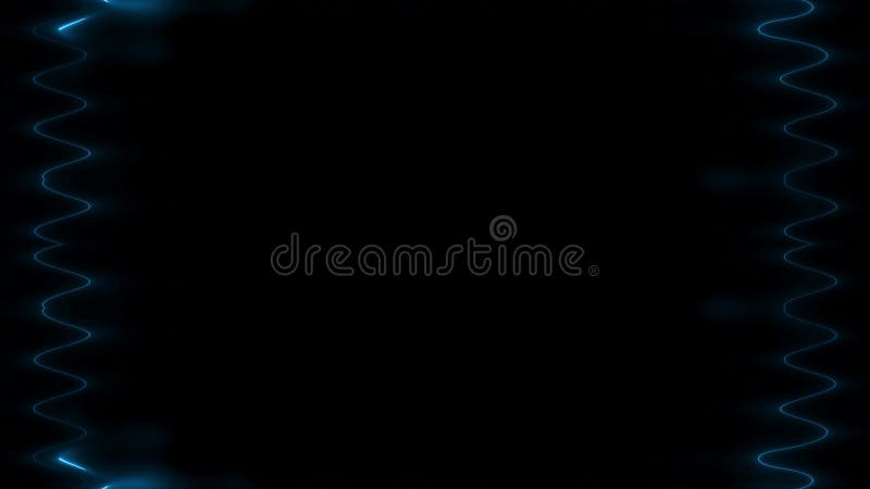 Square Wavy Vertical Frame with Moving Neon Light Effect, Blue Frame ...