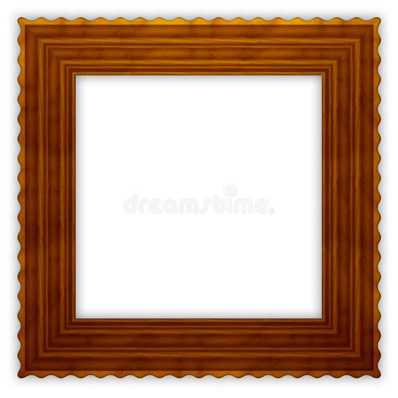 Square wavy wooden frame stock image. Image of wood, wooden - 2459409