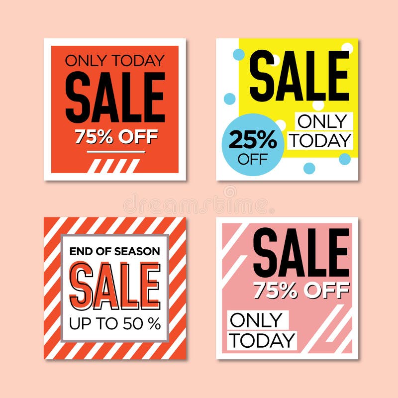 Square web banner sale stock vector. Illustration of marketing - 148382618