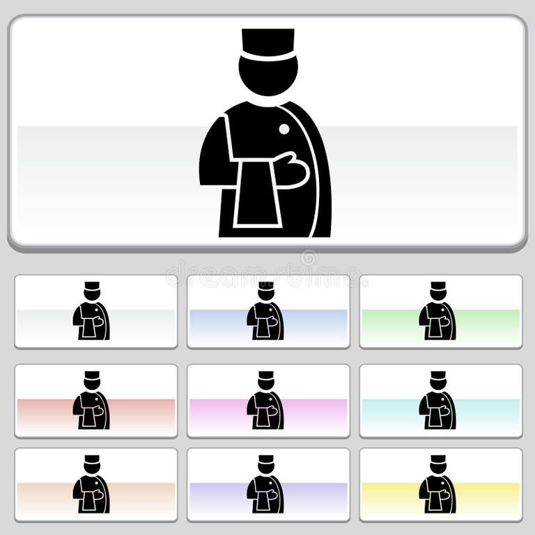 Hotel Butler Black White Stock Illustrations – 184 Hotel Butler Black ...