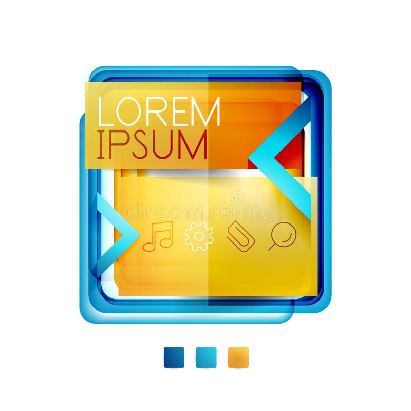 Square Web Design Boxes - Vector Illustration Stock Vector ...