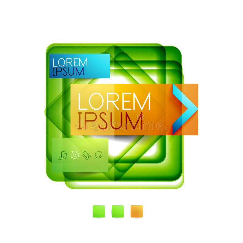 Square Web Design Boxes - Vector Illustration Stock Vector ...