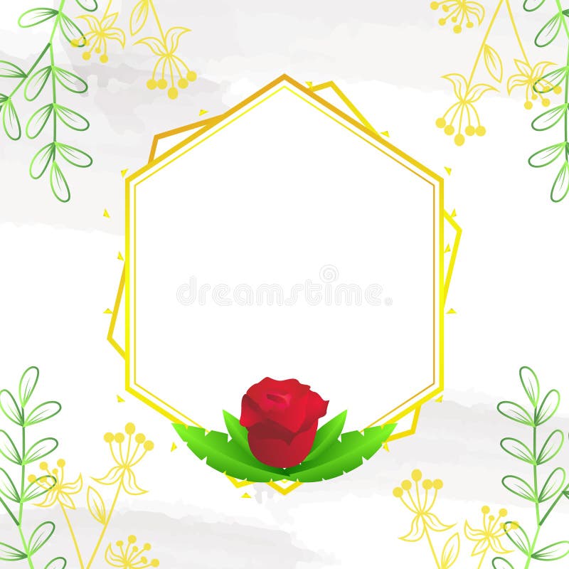 Square Wedding Invitation Card Design Template Stock Illustration ...