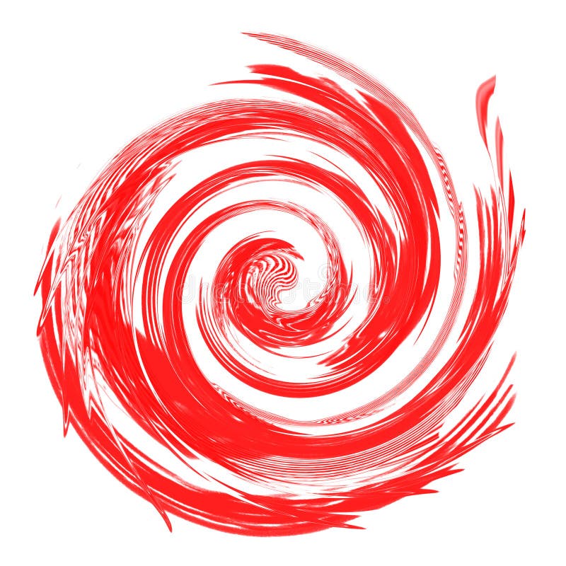 Red and White Graphic Design. Spiral Disc of Blended Color Stock ...