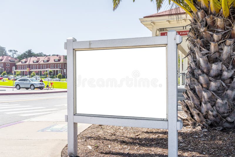 Square Billboard on Top of a Palace, Mockup Stock Photo - Image of ...