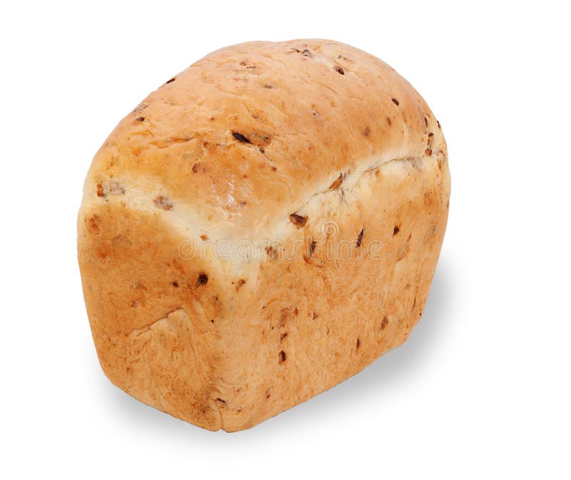 Square Bread Roll, Covered In Oats And Seeds Stock Photo - Image of ...