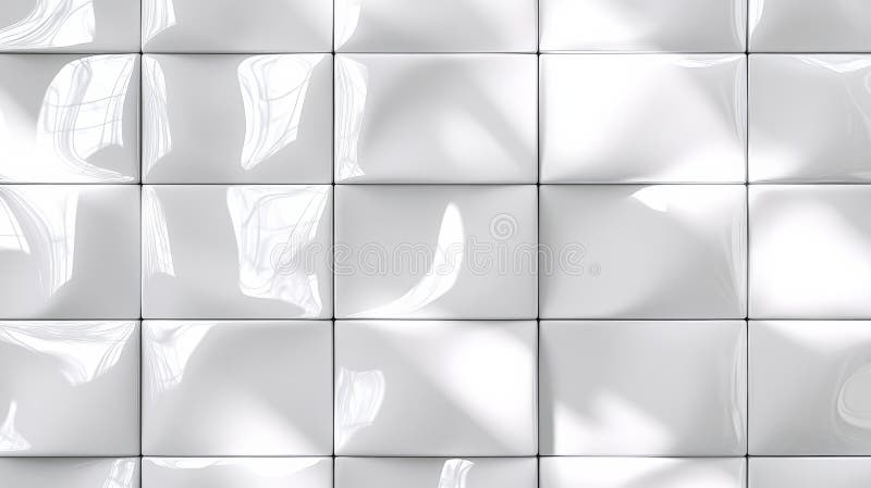 Reflective White Square Tiles Grid Pattern Stock Photos - Free ...