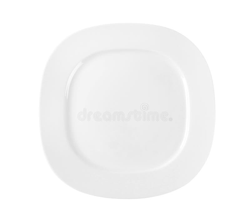 Square White Porcelain Plate Stock Image - Image of white, porcelain ...