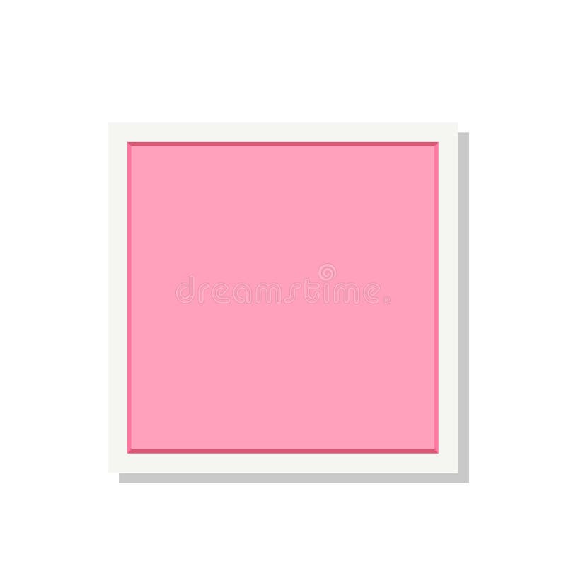 Square White Frame with Pink Inside - Flat Design Stock Vector ...