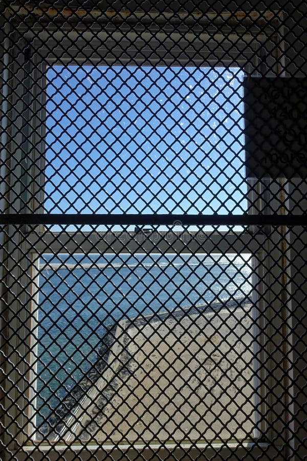 Square Window at Barnegat Lighthouse Stock Image - Image of window ...