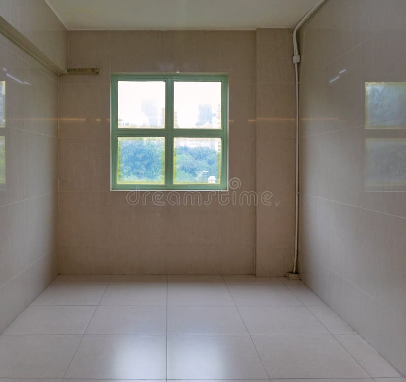 Square Bay Window Pastel Green Front Door And Open Porch At The Facade ...