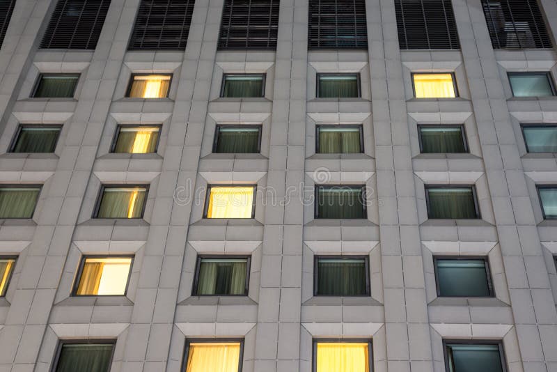 Square Windows of the House Stock Image - Image of facade, build: 128189083