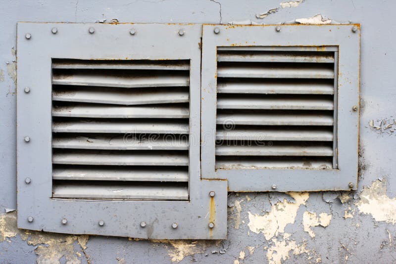 Square Windows with Iron Grating Stock Image - Image of architectural ...