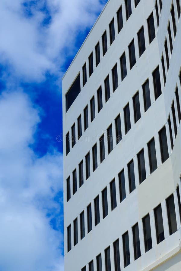 Square Windows on a White Sandstone Building Stock Image - Image of ...