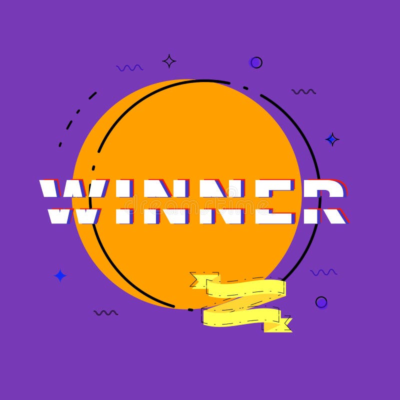 Winner Screen. Vector Illustration. Stock Vector - Illustration of sign ...