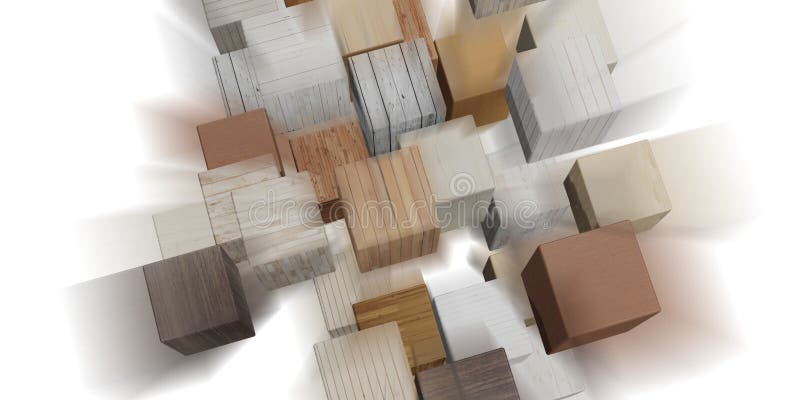 Square Wood Block Background Multiple Wood Textures Multiple Colors 3D ...
