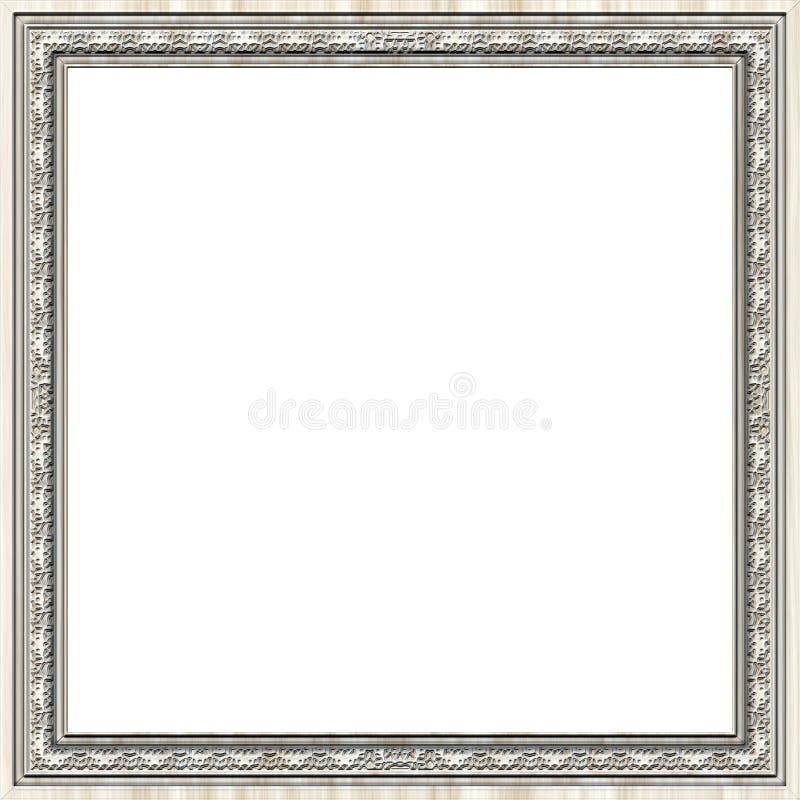 Square Wooden Beat-up Frame Stock Illustration - Illustration of white ...