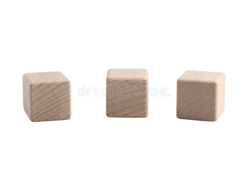 Square Wooden Blocks on White Background Stock Image - Image of desk ...