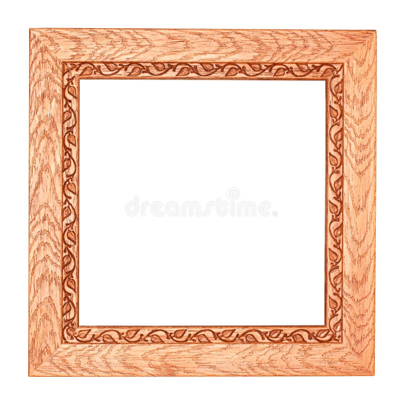 Square Wooden Frame stock photo. Image of copyspace, advertisement ...