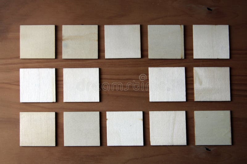 Square Wooden Pieces Forming a Rectangle Stock Image - Image of ...