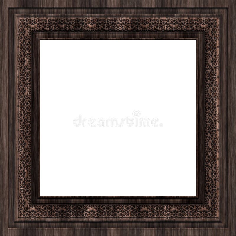Square wooden plank frame stock illustration. Illustration of tetragon ...