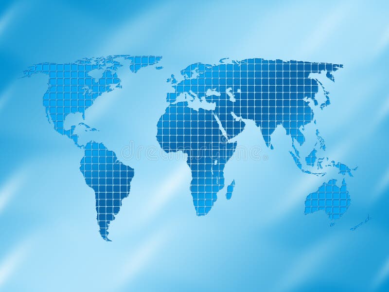 Square World Map Background Stock Illustration - Illustration of globe ...