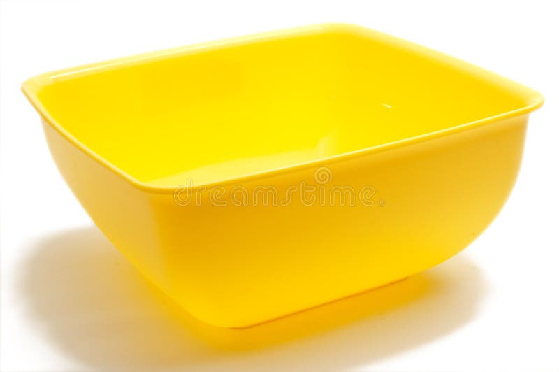 Square yellow bowl stock image. Image of plastic, dishware - 10795253