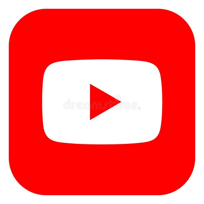 Square Youtube Logo Isolated on White Background Editorial Stock Image ...