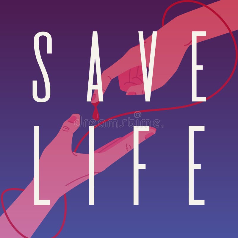 Squared Banner about Save Life Flat Style, Vector Illustration Stock ...