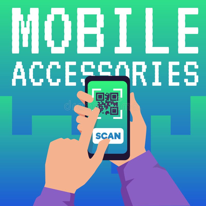 Squared Banner about Smartphone Accessories Flat Style, Vector ...