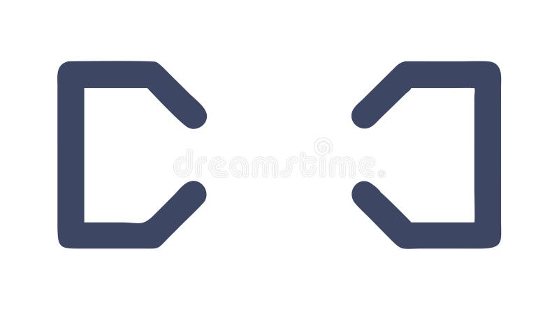 Squared Brackets Icon Representing Code Syntax Array , Vector Design Generative AI Stock Vector ...