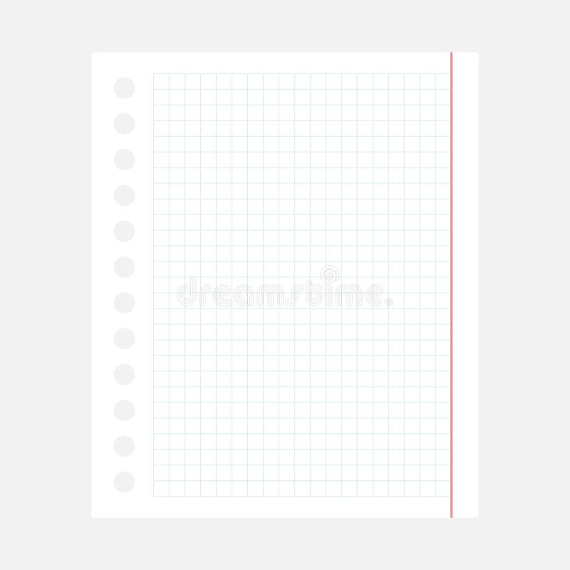 Squared Clean Notepaper. Paper Blank Empty Sheet Stock Illustration ...