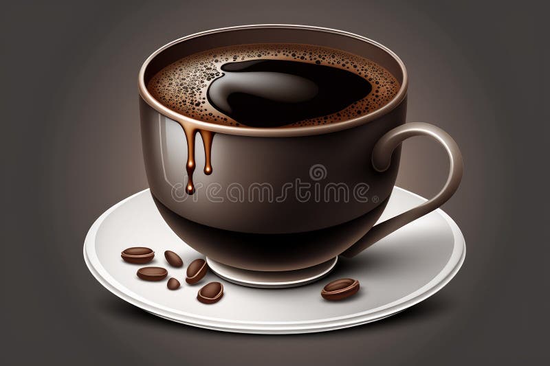 Squared Coffee Cup Vector. Generative Ai Stock Illustration ...