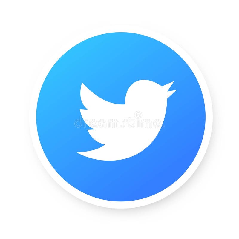 Squared Colored Edges Twitter Logo Icon. Editorial Image - Illustration ...
