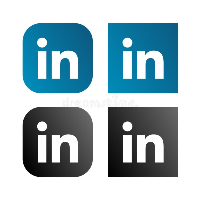Squared Colored Linkedin Logo Icon Editorial Stock Image - Illustration ...