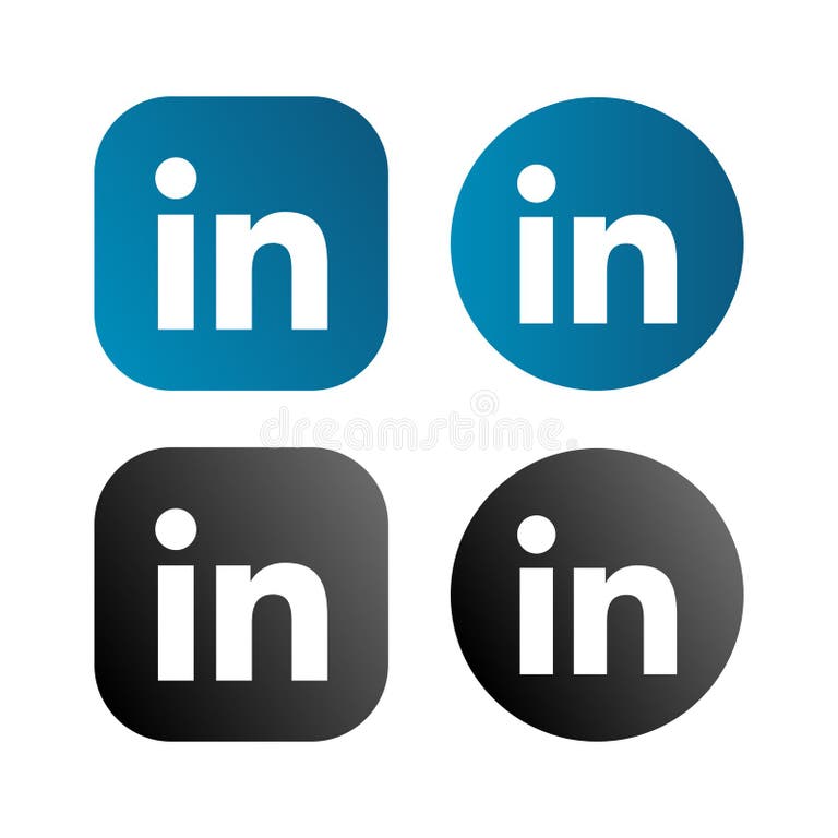 Squared Colored Linkedin Logo Icon Editorial Image - Illustration of ...